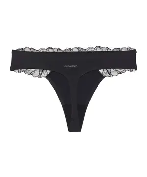 Calvin Klein Lacetrim Thong - Black