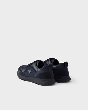 Prada Prax Leather And Fabric Sneakers