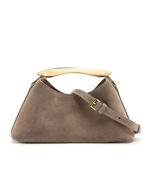 ELLEME PARIS Mini Boomerang Suede Taupe