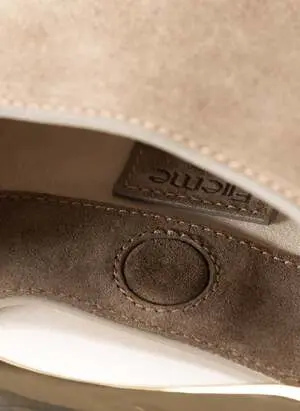 ELLEME PARIS Mini Boomerang Suede Taupe