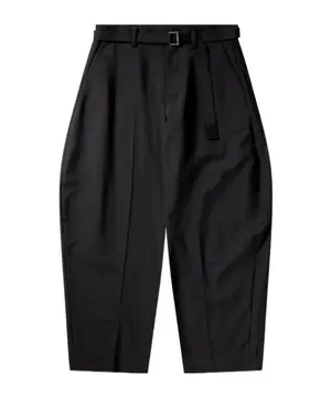 Sacai Logo-detail Trousers - Black