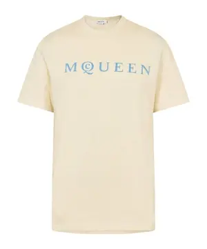 Alexander McQueen Simple Printed T-shirt Blue
