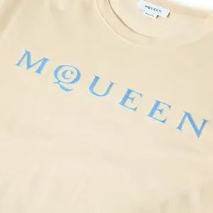 Alexander McQueen Simple Printed T-shirt - Blue