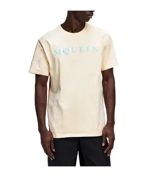 Alexander McQueen Simple Printed T-shirt - Blue