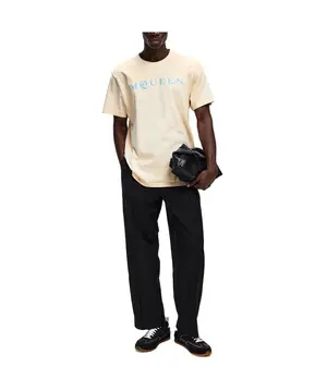 Alexander McQueen Simple Printed T-shirt - Blue