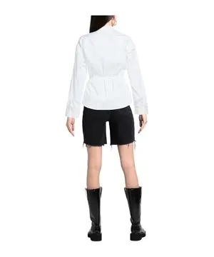 DIESEL® Solid Color V-neck Tie-up Top