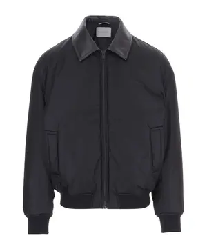 Balenciaga Nylon Jacket With Logo - Black