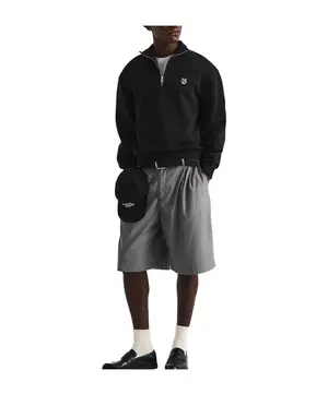 Maison Kitsuné Half-zipper Fleece Jacket