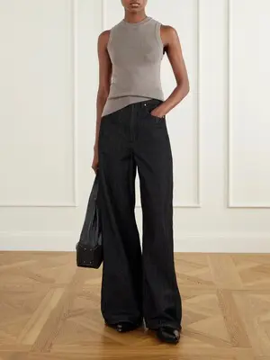 MFPEN Appointment Ribbed Merino Wool And Silk-blend Tank