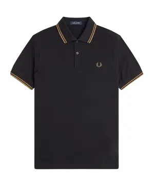 Fred Perry Sleeved Polo Shirt - Black