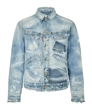 Dsquared2 Washed Denim Jacket - Blue