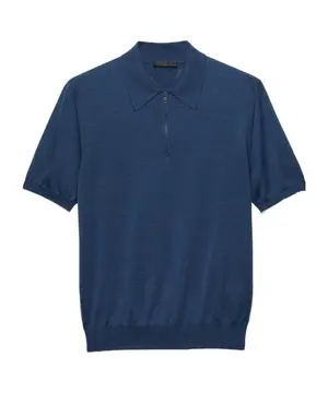 Prada Silk And Cotton Polo Shirt