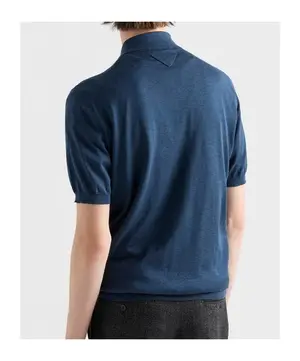 Prada Silk And Cotton Polo Shirt
