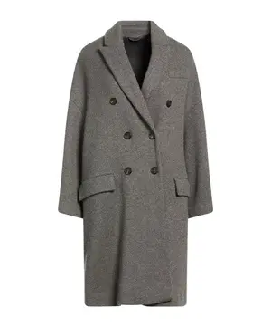 Brunello Cucinelli Metallic Double- Coat - Grey
