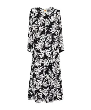 Farm Rio Bossa Banana Printed Midi Dress