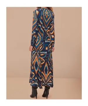 Farm Rio Pineapple Ikat Maxi Dress