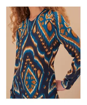 Farm Rio Pineapple Ikat Maxi Dress
