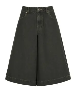 Essentiel Antwerp Denim Shorts With Belt Loops - Black