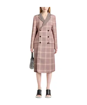 Marni Plaid Long Coat