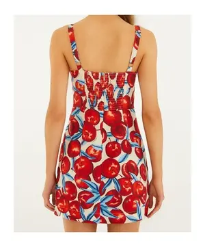 Farm Rio Cherry-print Mini Dress