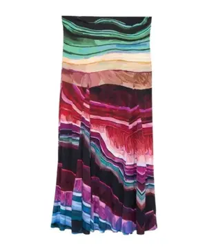Farm Rio Printed Midi Skirt - Black