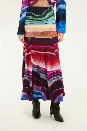 Farm Rio Printed Midi Skirt