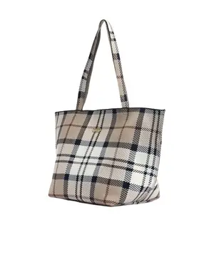 Barbour Checkered Tote Bag