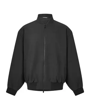 Fear Of God Standcollar Zipup Bomber Jacket - Black