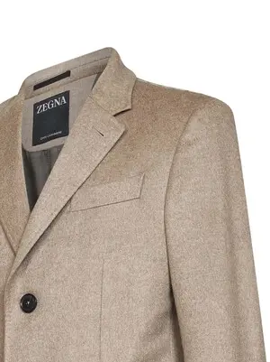 Zegna Single-breasted Cashmere Coat
