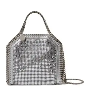Stella McCartney Falabella Chainmail Tiny Tote Bag - Silver