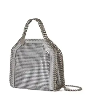 Stella McCartney Falabella Chainmail Tiny Tote Bag - Silver