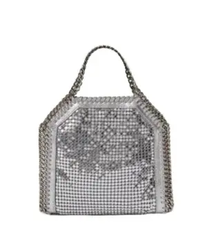 Stella McCartney Falabella Chainmail Tiny Tote Bag - Silver