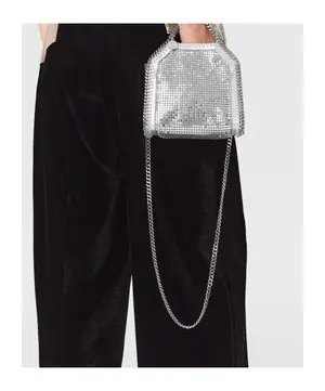 Stella McCartney Falabella Chainmail Tiny Tote Bag - Silver