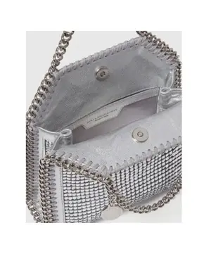 Stella McCartney Falabella Chainmail Tiny Tote Bag - Silver