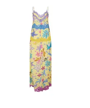Gucci Tropicalfloral Slip Maxi Dress