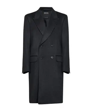 Zegna Double-breasted Peak-lapel Coat - No