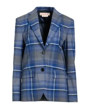 Marni Plaid Single- Blazer - Grey
