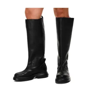GANNI Leather Kneehigh Boots