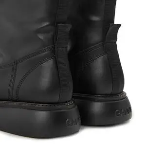 GANNI Leather Kneehigh Boots