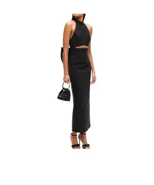 JIMMY CHOO Satin Drawstring Bucket Bag