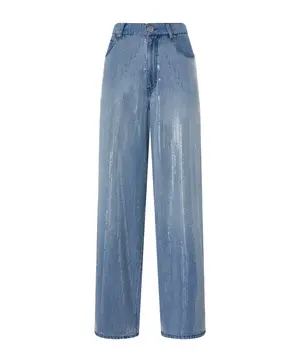 Pinko Sequin-embellished Jeans - Blue