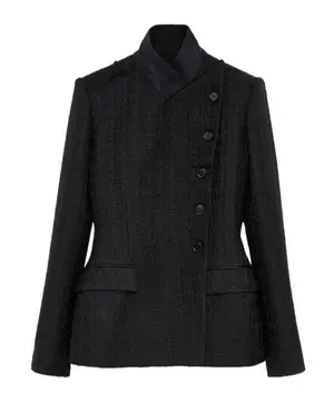 Alexander McQueen Light Tweed Single-breasted Jacket - Black