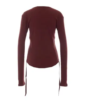 ANN DEMEULEMEESTER Ruched Cropped Long-sleeve T-shirt
