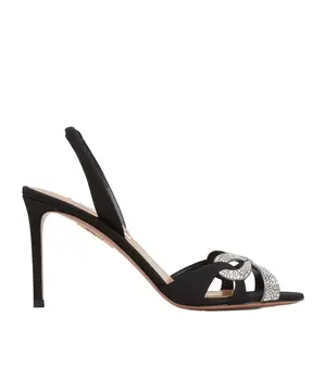 AQUAZZURA Slingback High Heels - Black