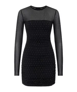 Liu Jo Sheer Cut-out Mini Dress - Black