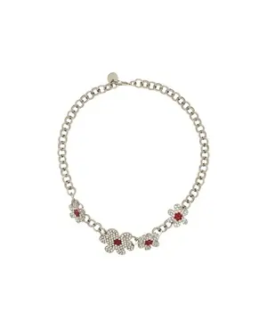 Marni Crystal Pendant Necklaces - Silver