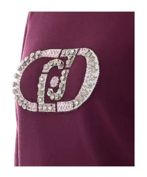 Liu Jo Crystal-logo Crew-neck Sweater