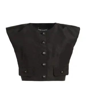 Dolce & Gabbana Solid Satin Jumpsuit - Black