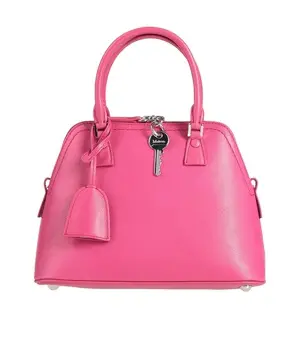 MAISON MARGIELA Medium Plain Leather Bowling Bag - Pink