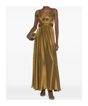 Zimmermann Ruched Draped Maxi Dress - Green